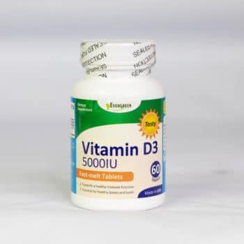 Buy Evergreen Vitamin D3 5000IU x 60 Tablets online in Nigeria